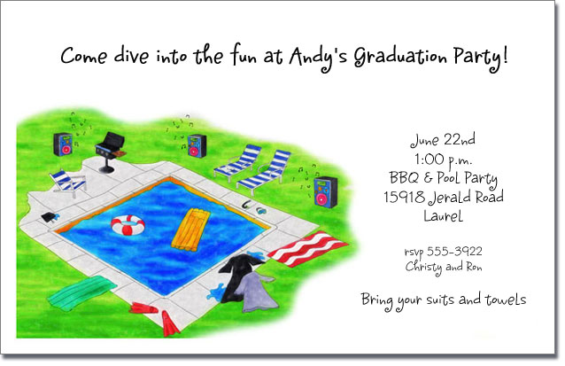 Graduation Pool Party Invitations School Graduation Party Invitations graduation-pool-party-invitations-school-graduation-party-invitations