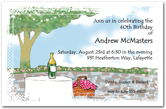 Outdoor Invitations Party On The Patio Invitations