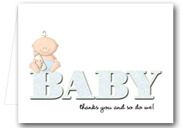 Baby Boy Folded Note Card | AnnouncingIt.com Blog
