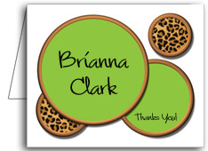 Cheetah Print & Green Circles Note Card | AnnouncingIt.com Blog