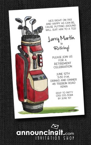 Golf Outing and Golf Theme Party Invitations | Announcingit.com
