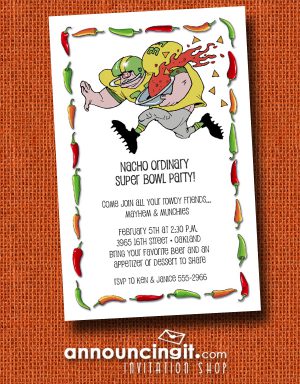 Salsa Run Super Bowl Party Invitations | Announcingit.com