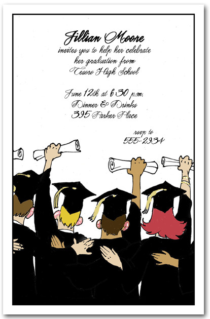 Funny Group Graduation Invitations