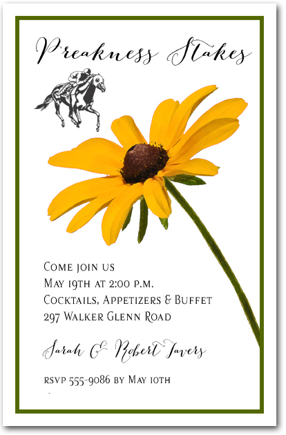Black-Eyed Susan Preakness Party Invitations