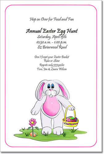 Easter Invitation, Easter Bunny, Easter Egg Invitations at