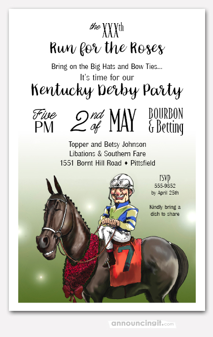 Winning Smiles Horse Racing Invitation - Kentucky Derby Invitations