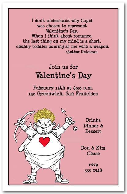 Whimsical Cupid Valentine's Day Party Invitation