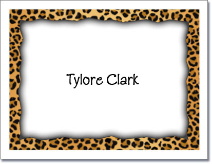 Leopard Note Cards, Thank You Notes, Personalized Stationery