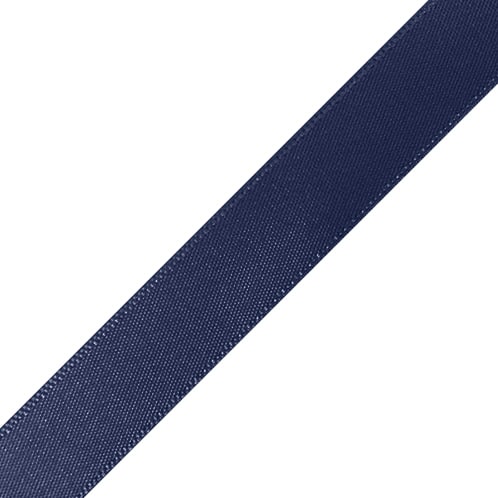 Navy Satin Ribbon PRE-CUT 5/8" wide x 10" long