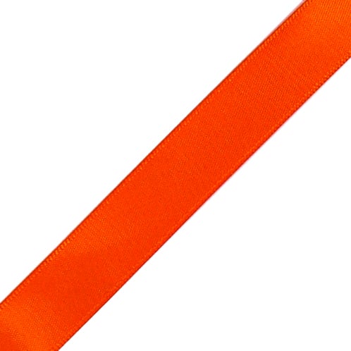 Orange Single Face Satin Ribbon PRE-CUT 5/8" wide x 10"